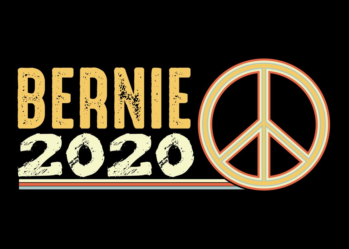 'Bernie 2020 Peace Vintage ' Poster by SWAYSHIRT | Displate