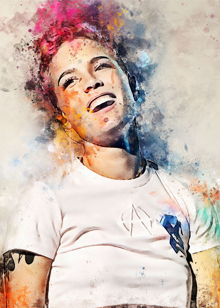 'Halsey' Poster, picture, metal print, paint by Murray Oren | Displate