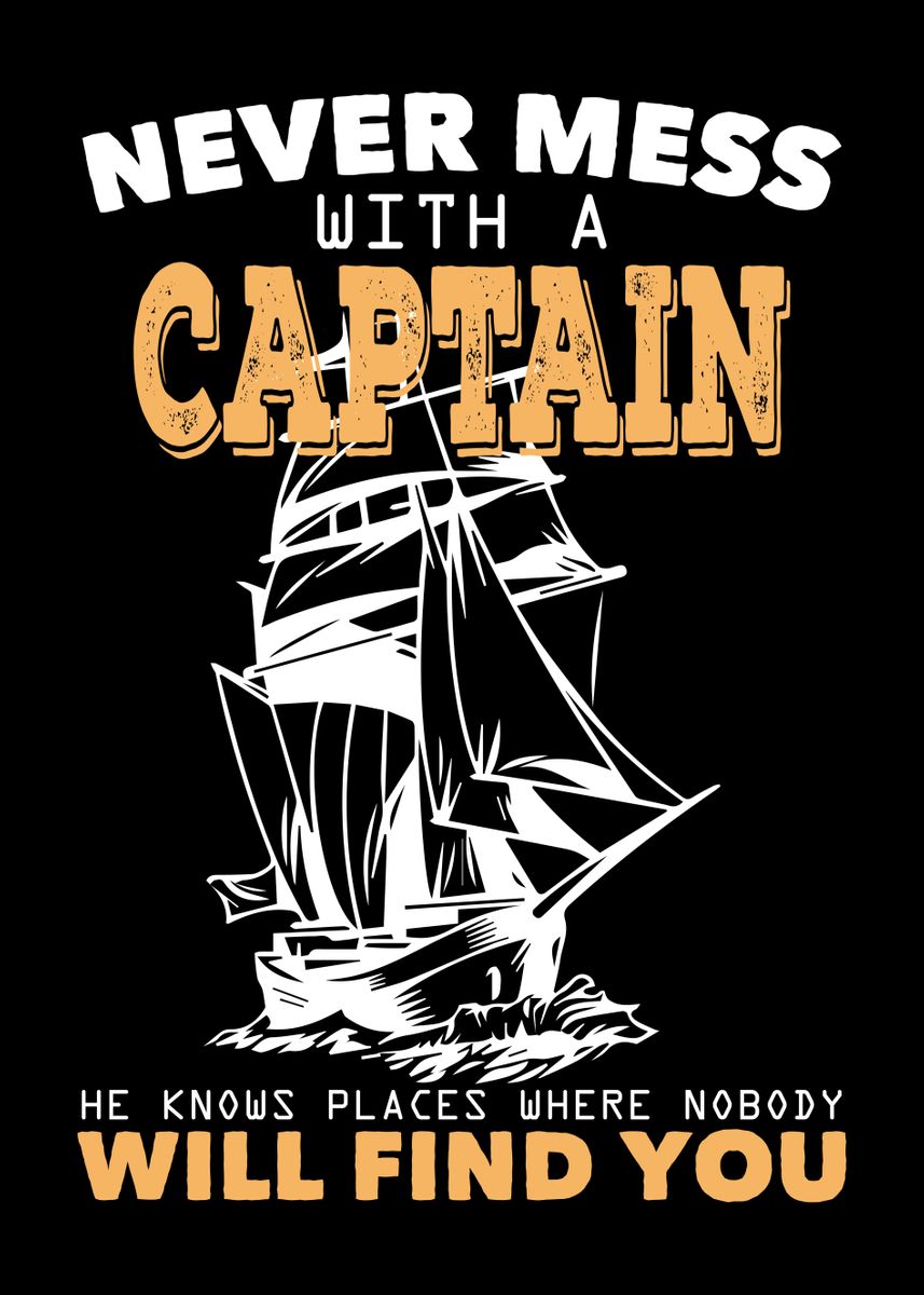 'Boat Captain Boater' Poster by Alexander Roose | Displate