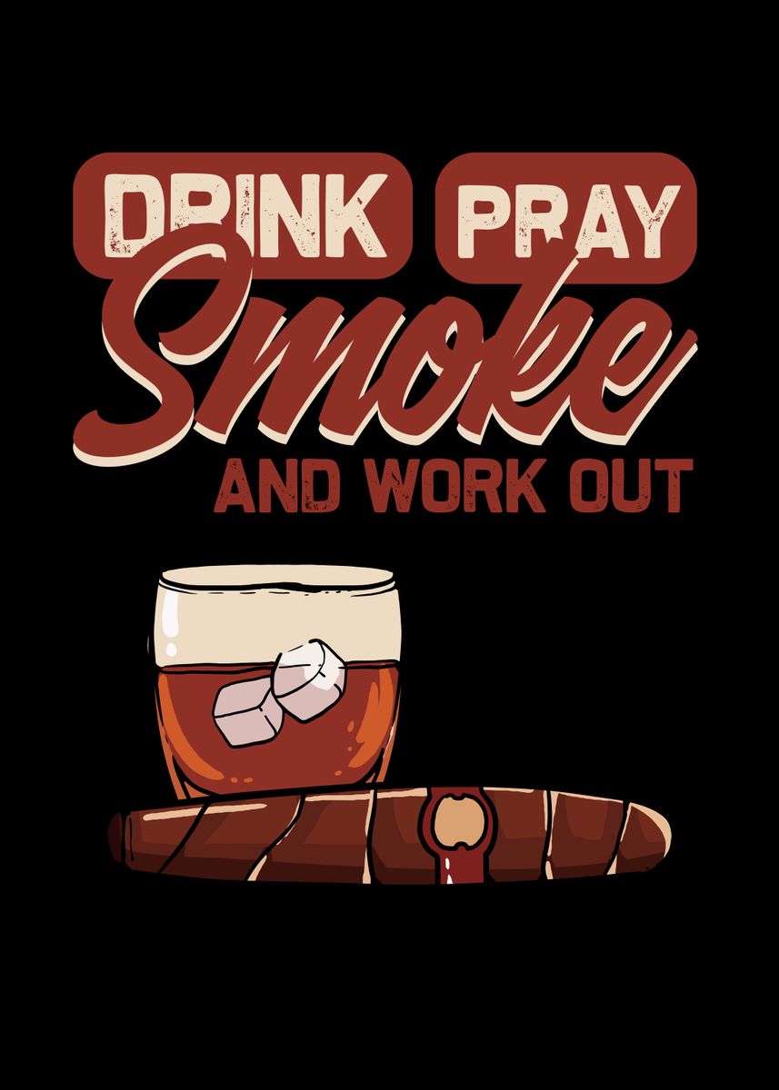 'Cuban Cigar Pray Smokers' Poster, picture, metal print, paint by ...