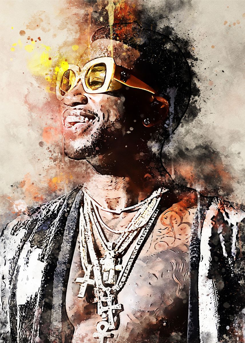 'Gucci Mane' Poster, picture, metal print, paint by Morgan Moorhead ...