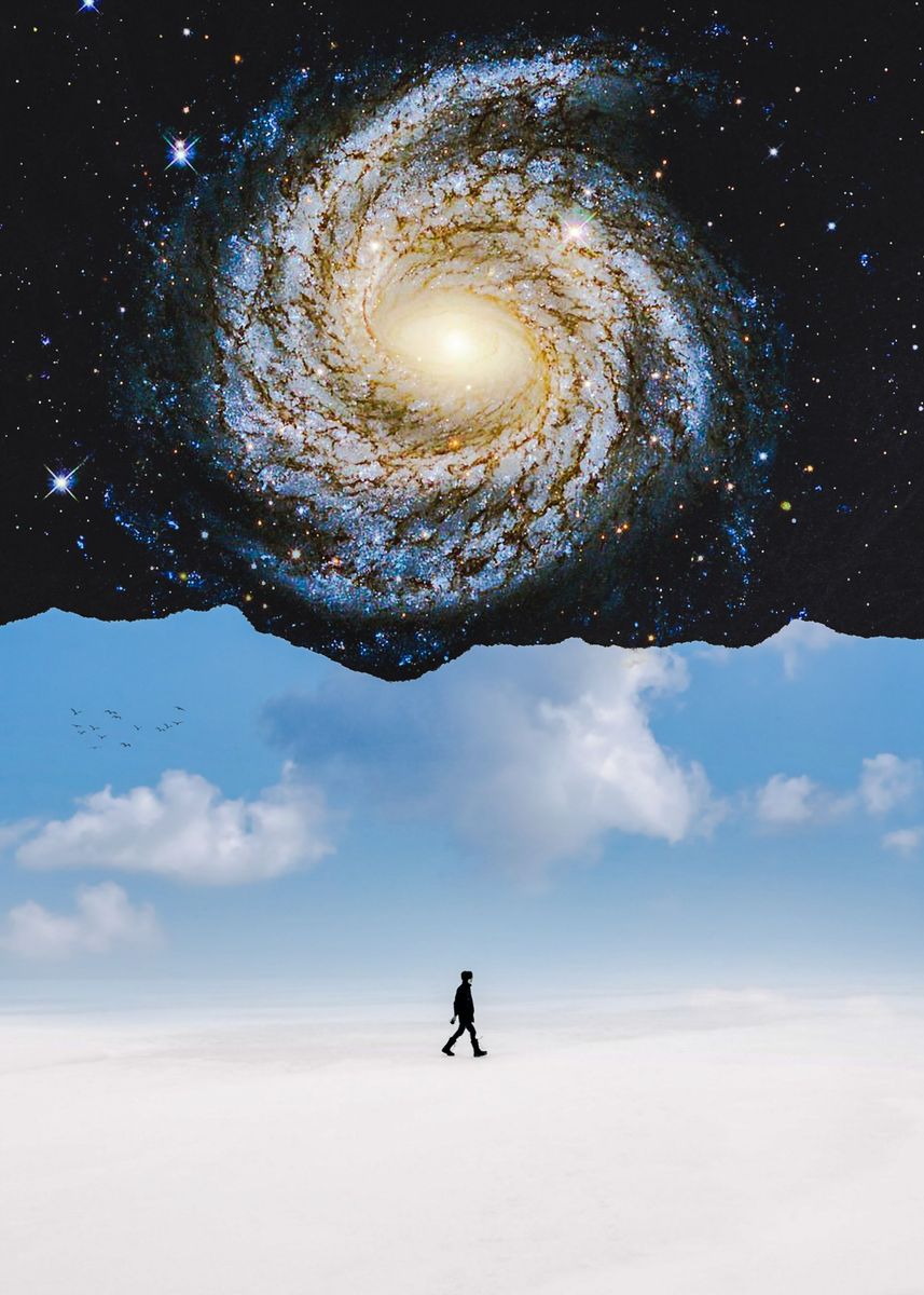 'Sky Galaxy Torn Paper' Poster by Gen Z | Displate