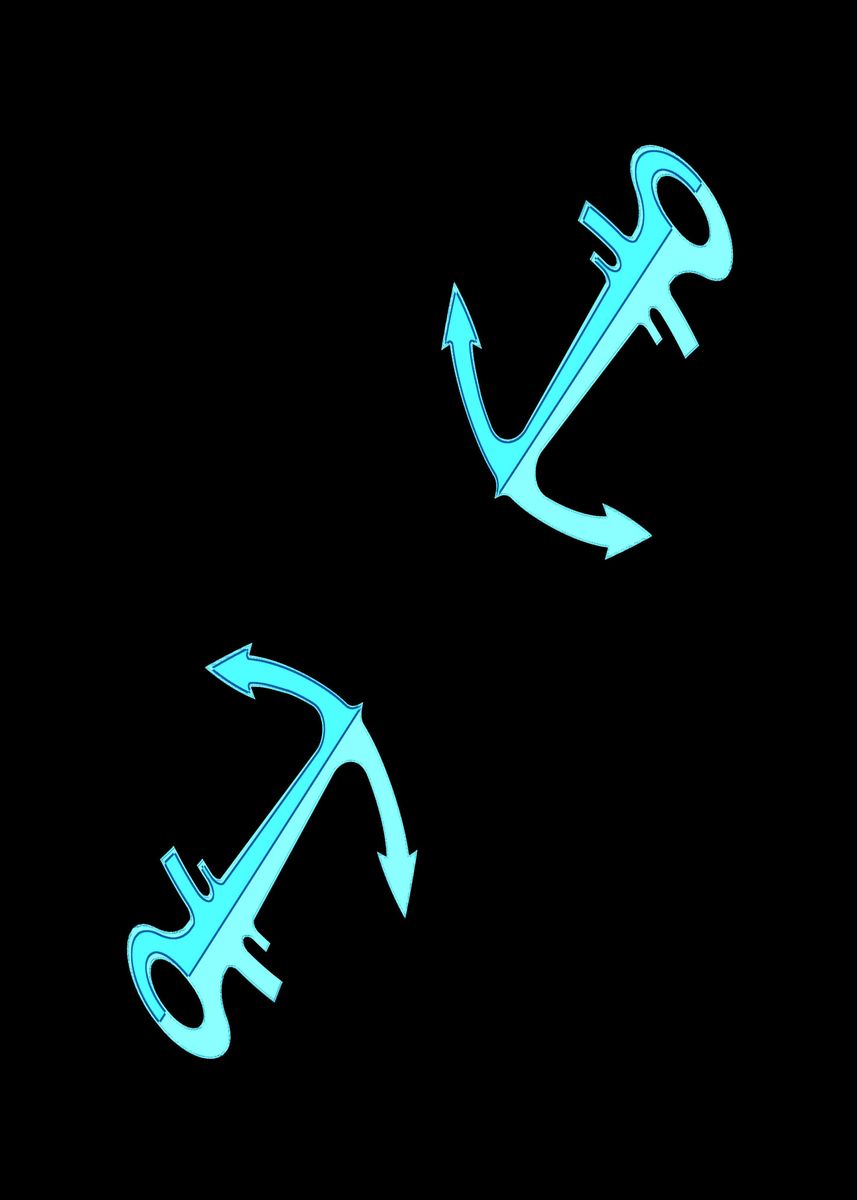 'Beautiful two anchor' Poster, picture, metal print, paint by ...