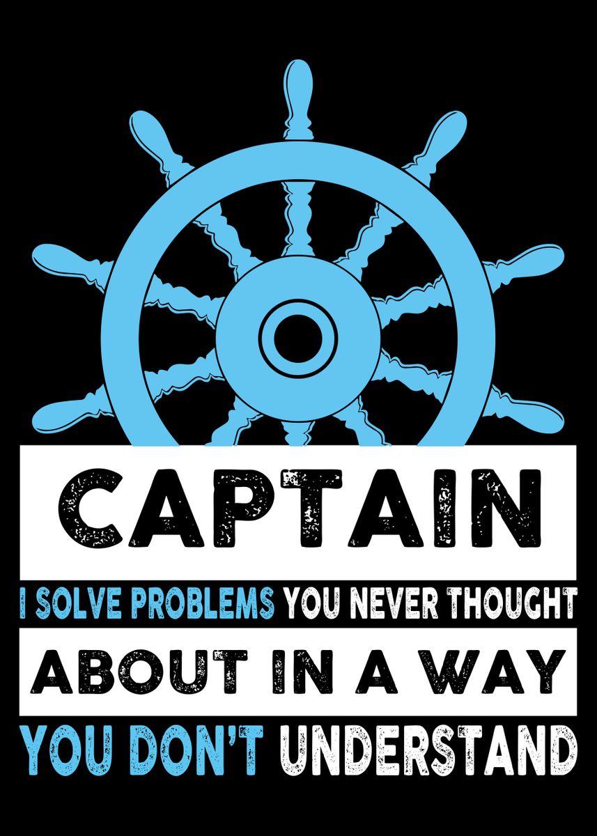 'Boat Captain Boater' Poster by Alexander Roose | Displate