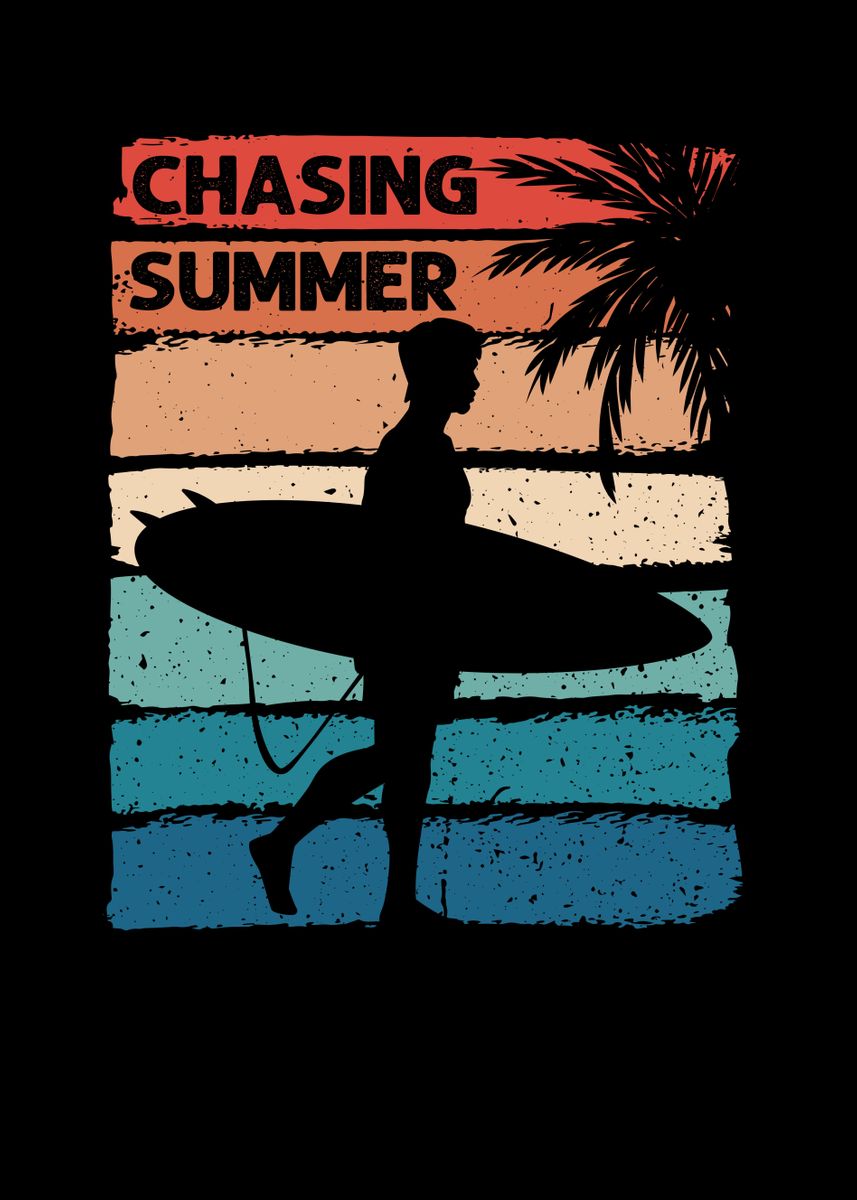 'Surfer Surfboard Surfing' Poster, picture, metal print, paint by ...