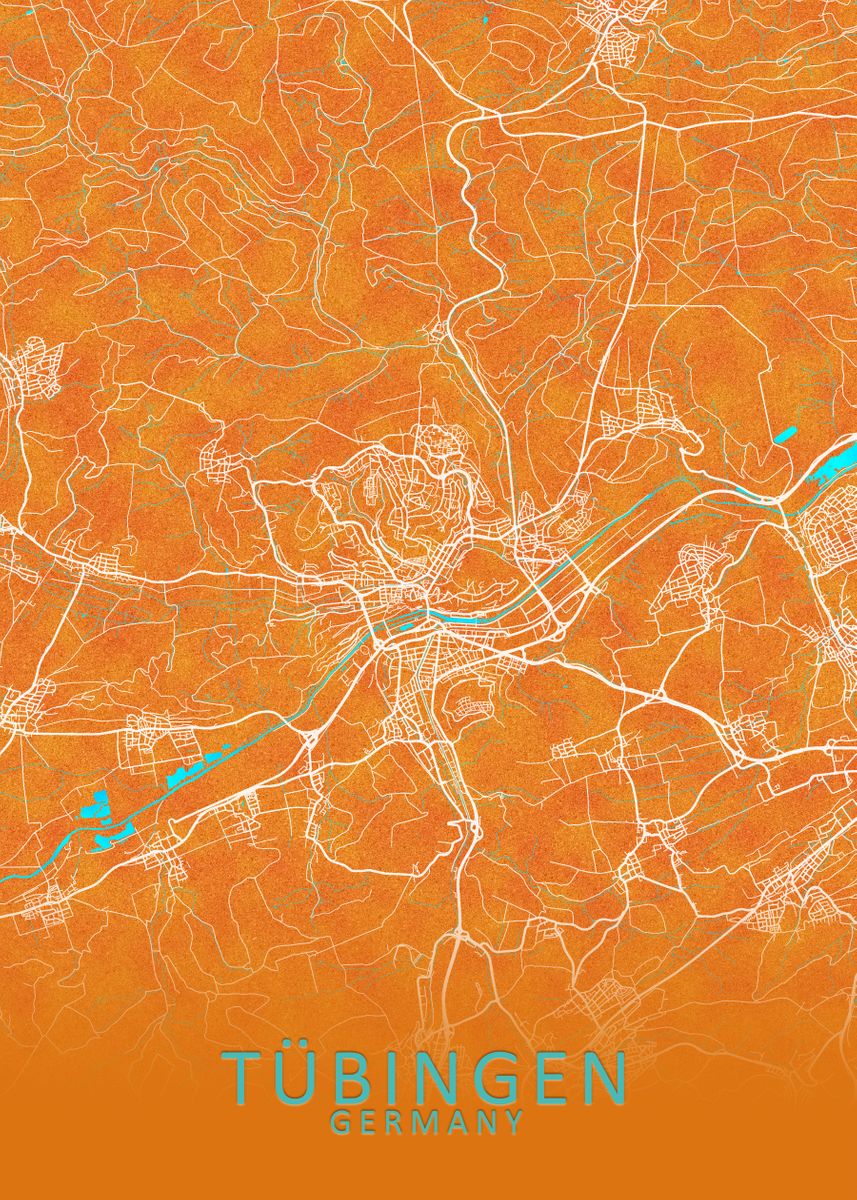 'Tubingen Germany' Poster by City Map Art Prints | Displate