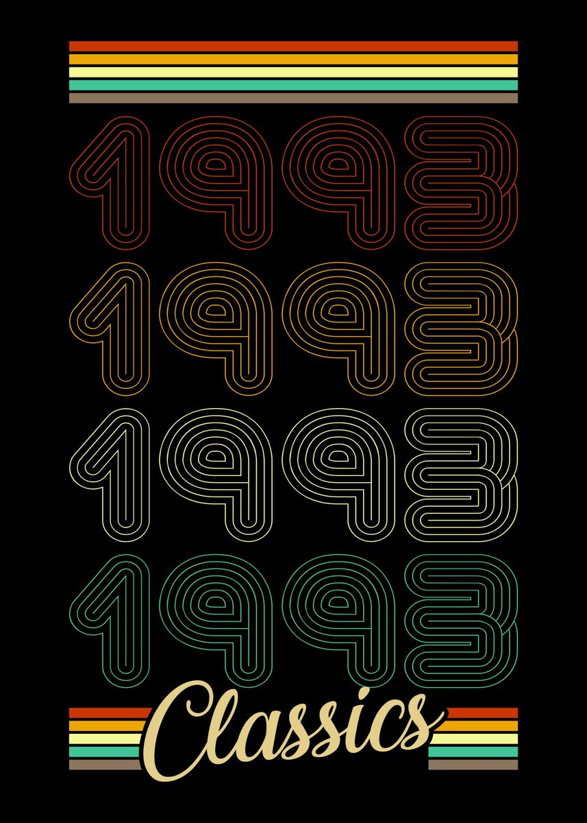 'Vintage Classics 1993' Poster by Cooldruck | Displate