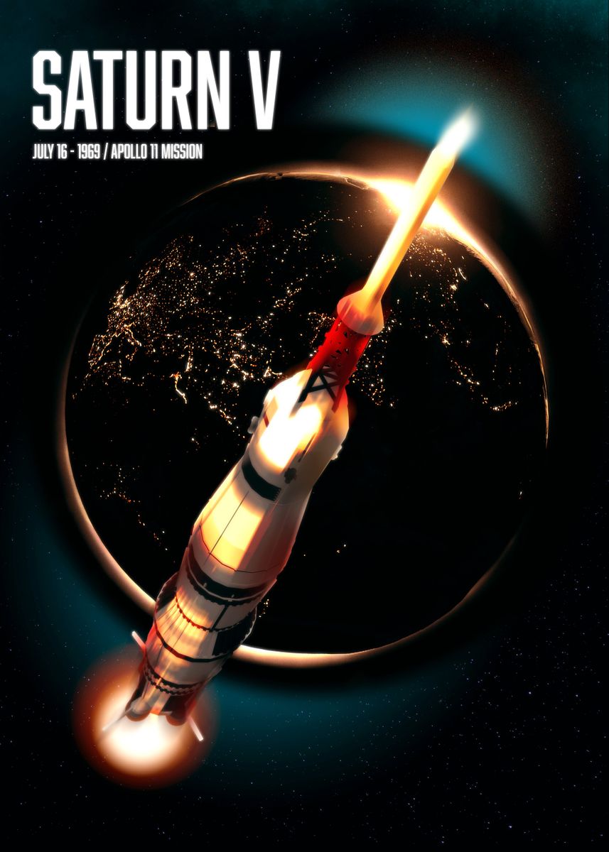 'Saturn V' Poster by Mr Jackpots | Displate