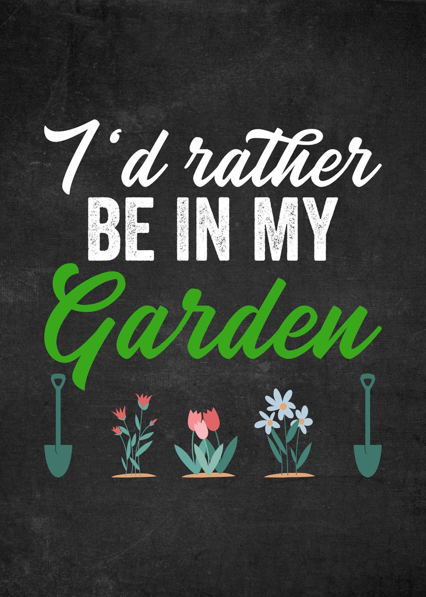 'Gardening' Poster, picture, metal print, paint by PosterWorld | Displate