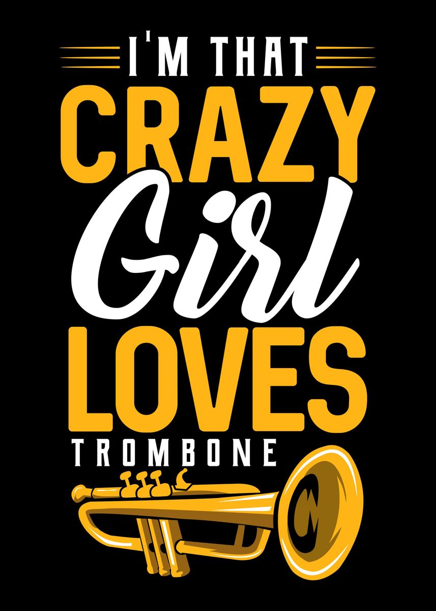 'trombone' Poster, picture, metal print, paint by Hexor | Displate