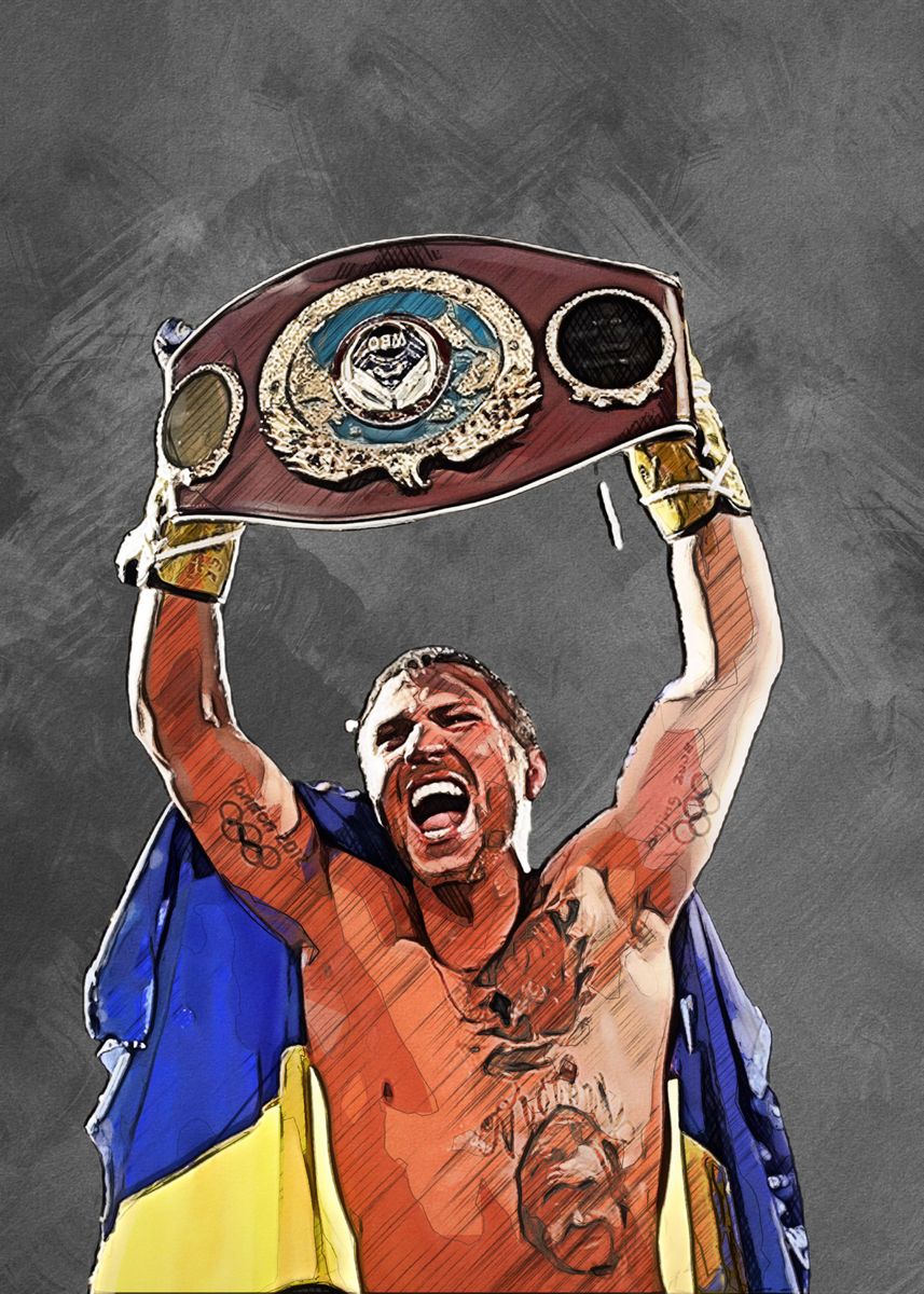 'Vasyl Lomachenko' Poster, picture, metal print, paint by ONONMADE ...