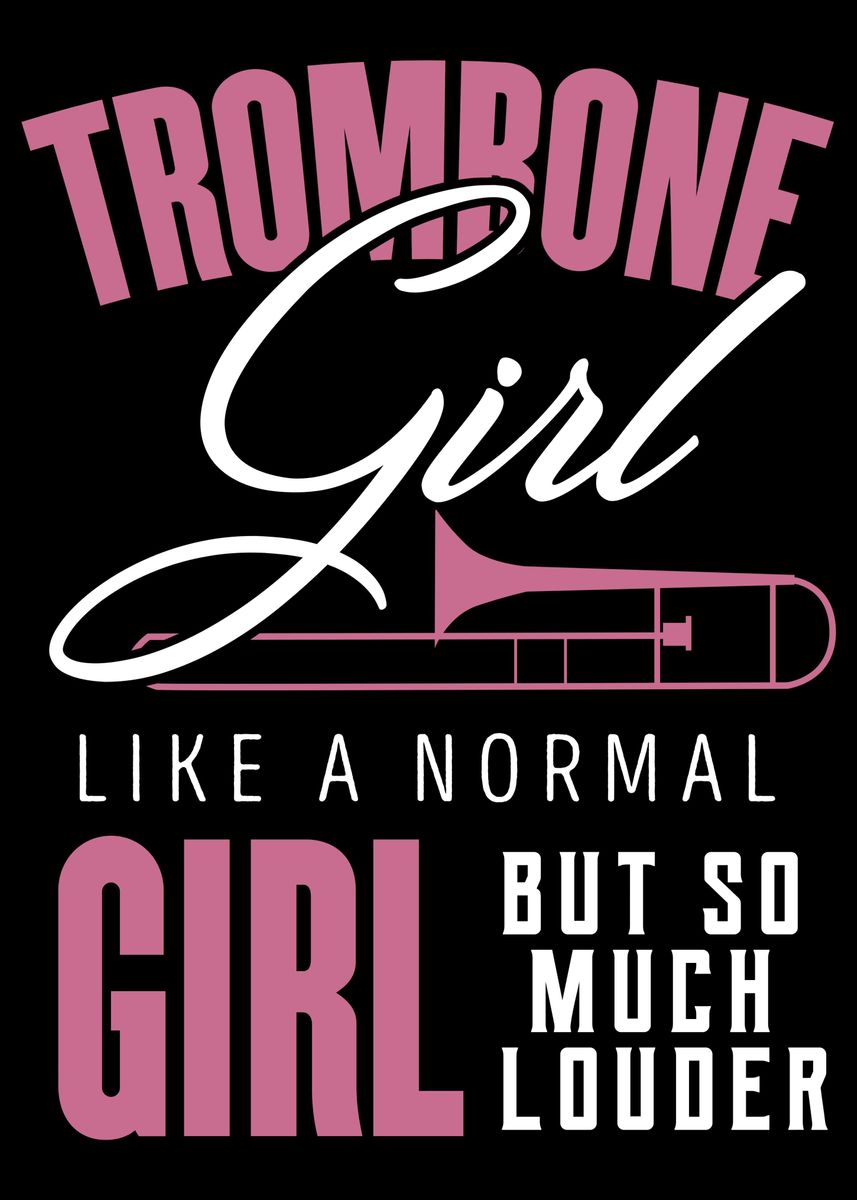 'trombone' Poster, picture, metal print, paint by Hexor | Displate