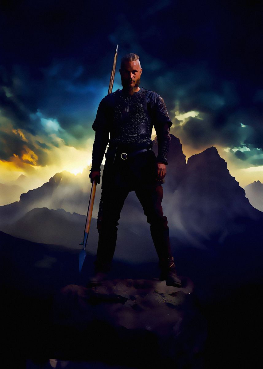 'Ragnar Lothbrok' Poster, picture, metal print, paint by SeeMyArt ...