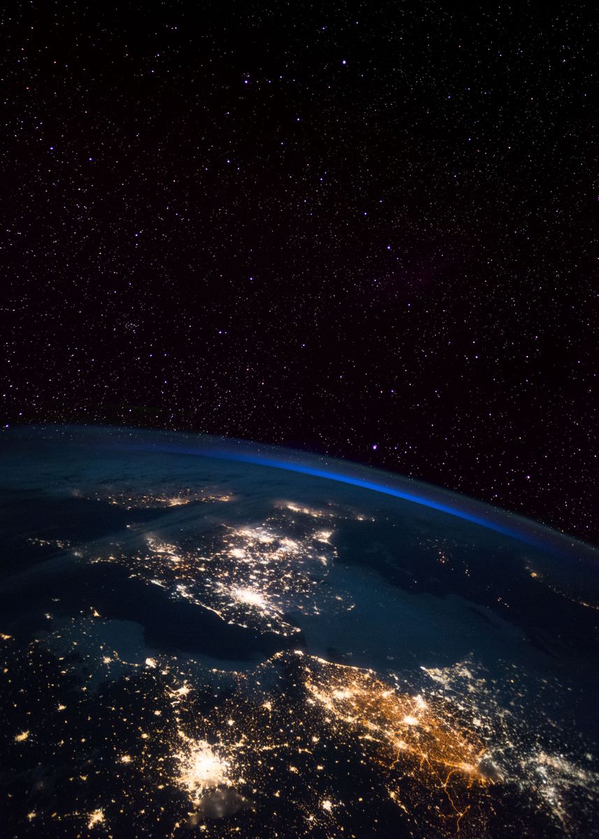 'UK from Space at Night' Poster, picture, metal print, paint by Marcel ...