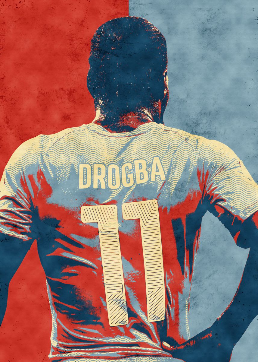 'Didier Drogba' Poster, picture, metal print, paint by Izmo Scribbles ...