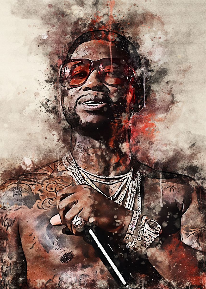 'Gucci Mane' Poster, picture, metal print, paint by Murray Oren | Displate
