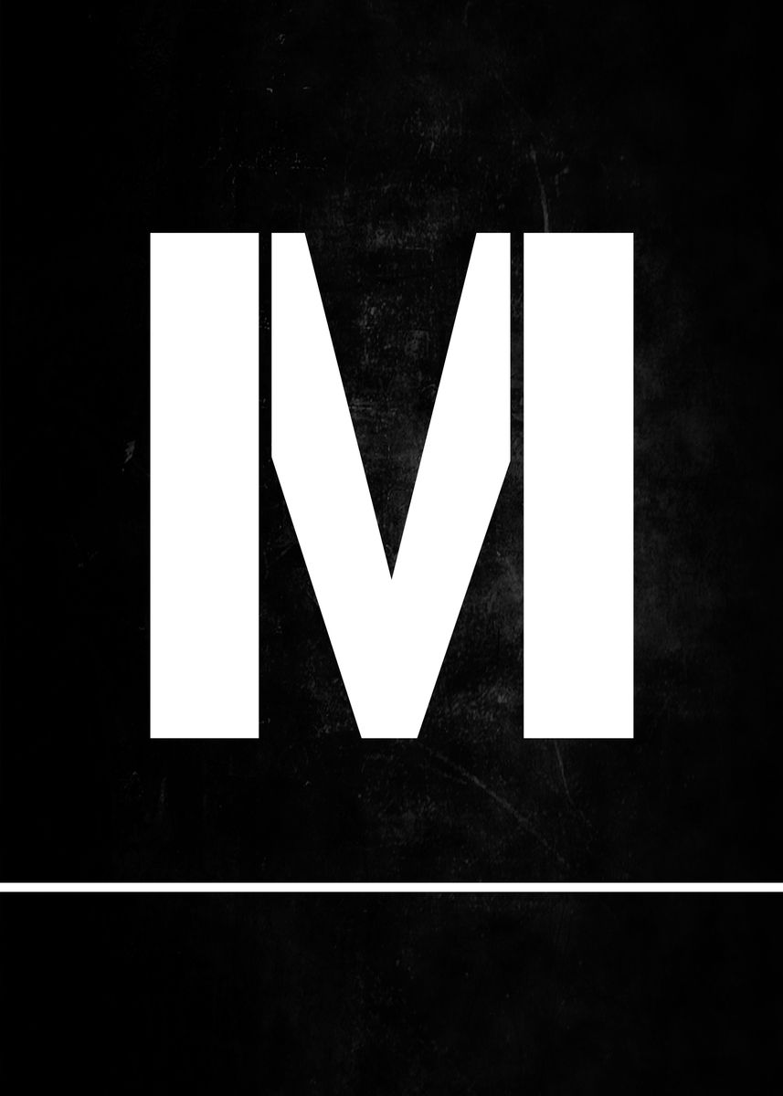 'Gamer Letter M Print' Poster, picture, metal print, paint by ...