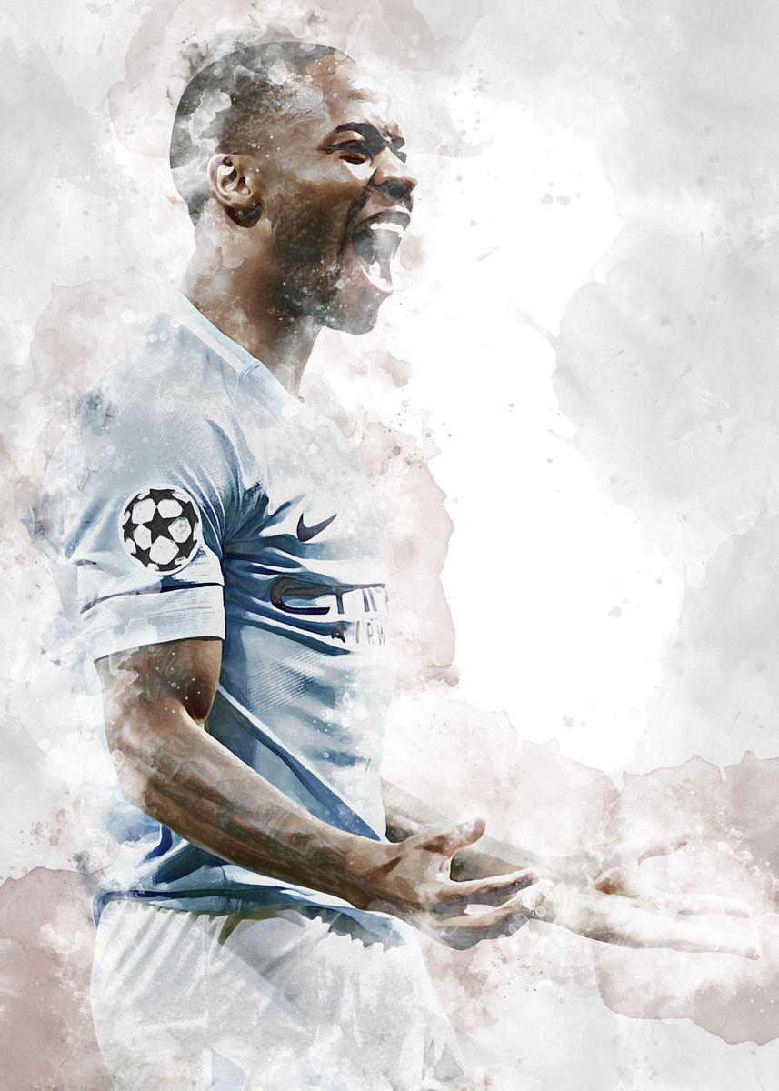 'Raheem Sterling' Poster, picture, metal print, paint by Pierre Yeldell ...