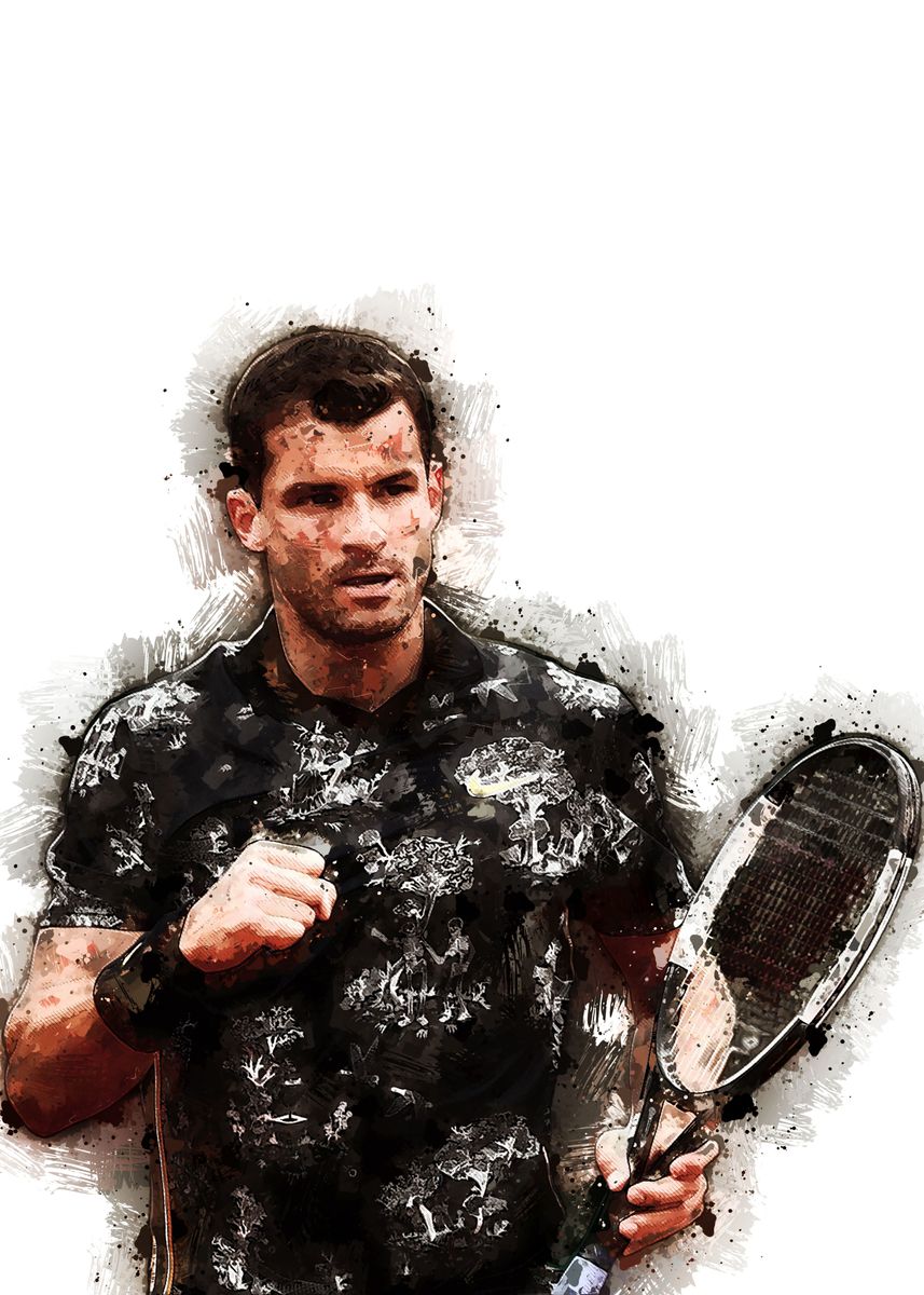 'Grigor Dimitrov' Poster, picture, metal print, paint by VEC Group ...