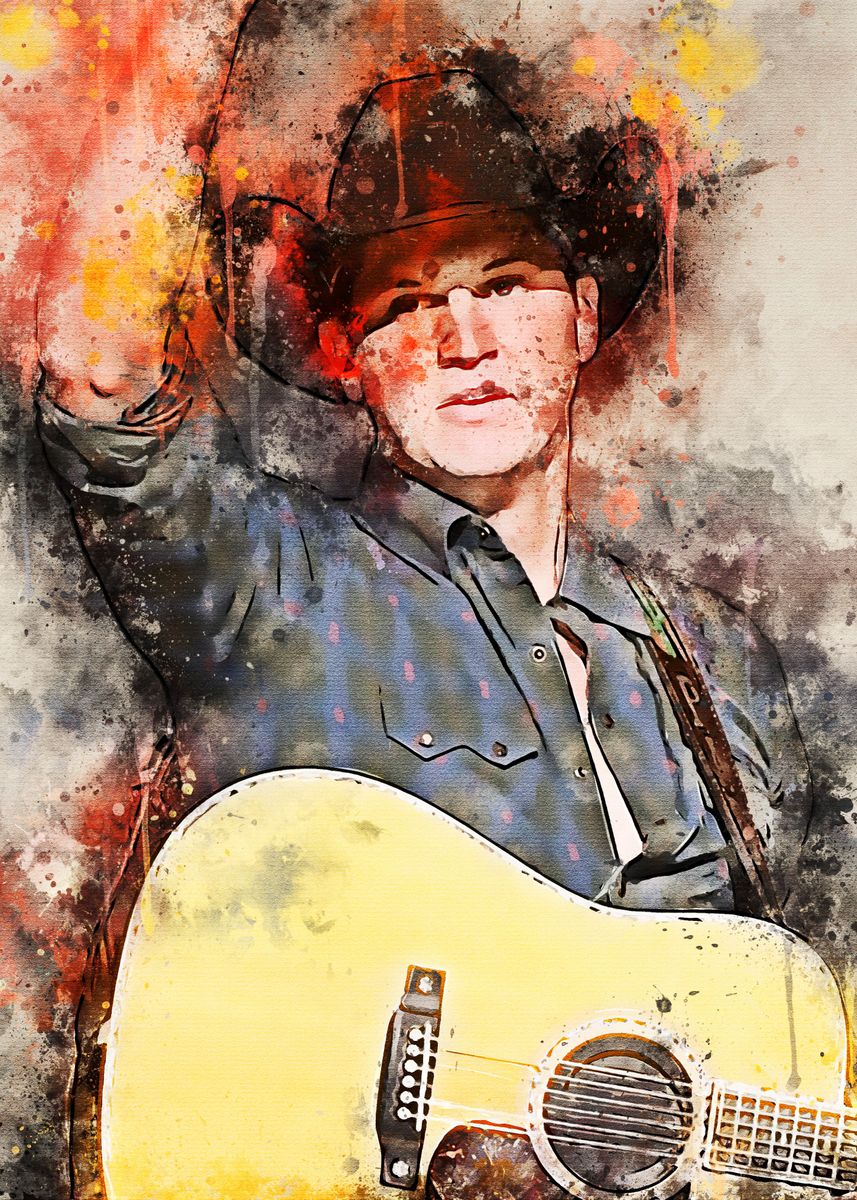 'Jon Pardi' Poster, picture, metal print, paint by Murray Oren | Displate