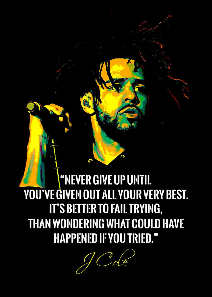 'J COLE' Poster, picture, metal print, paint by Tom Hiddleston | Displate