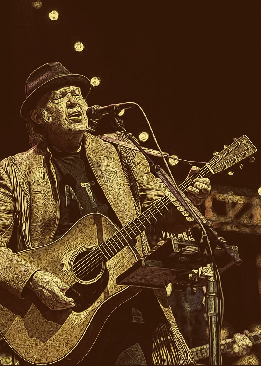 'Neil Young RetroVintage 12' Poster, picture, metal print, paint by ...