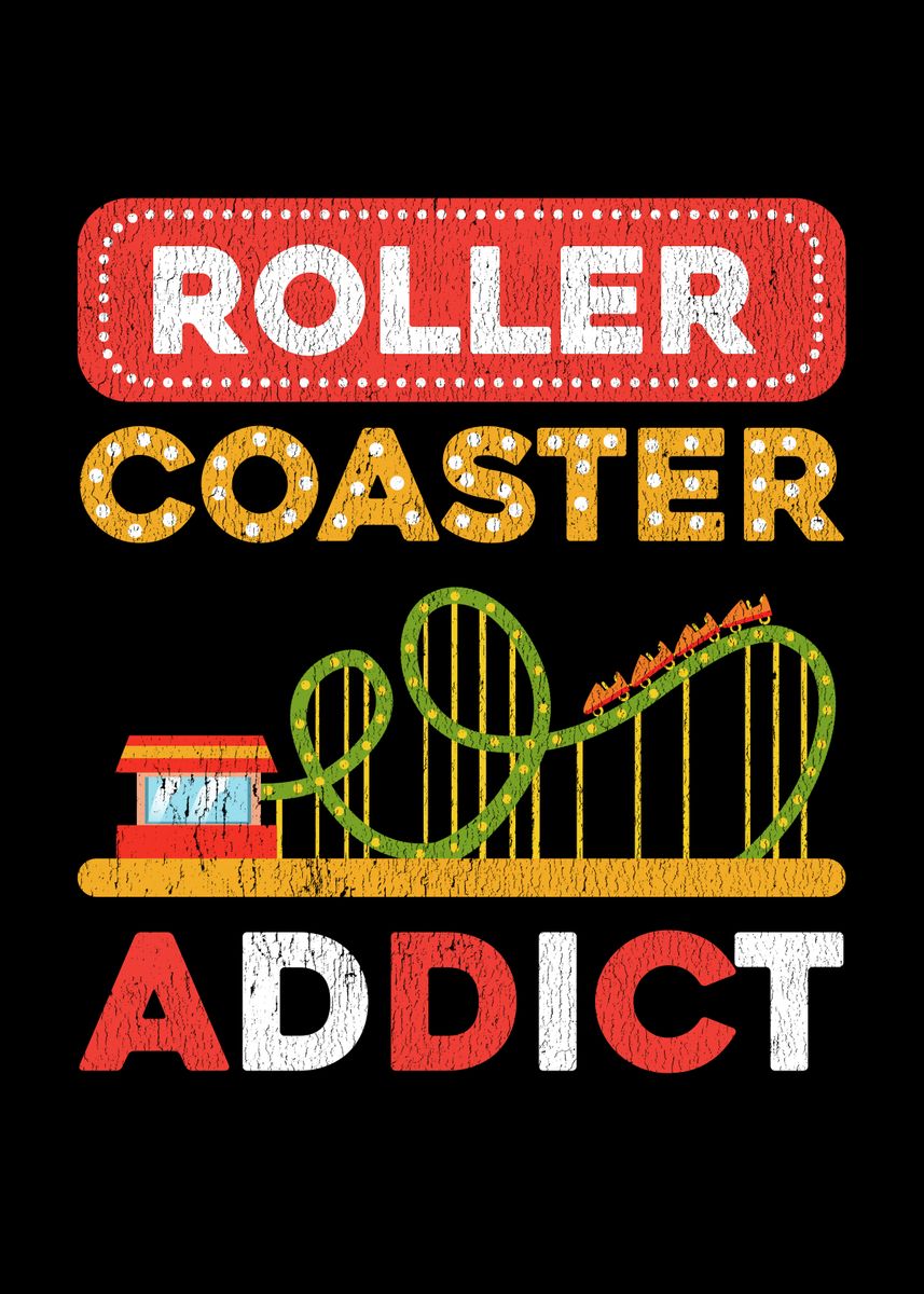 'Roller Coaster Shirts Ro' Poster, picture, metal print, paint by ...