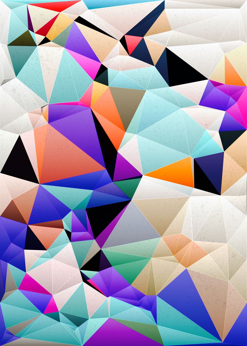 'Abstract Geometric Art' Poster by 1x Merch | Displate