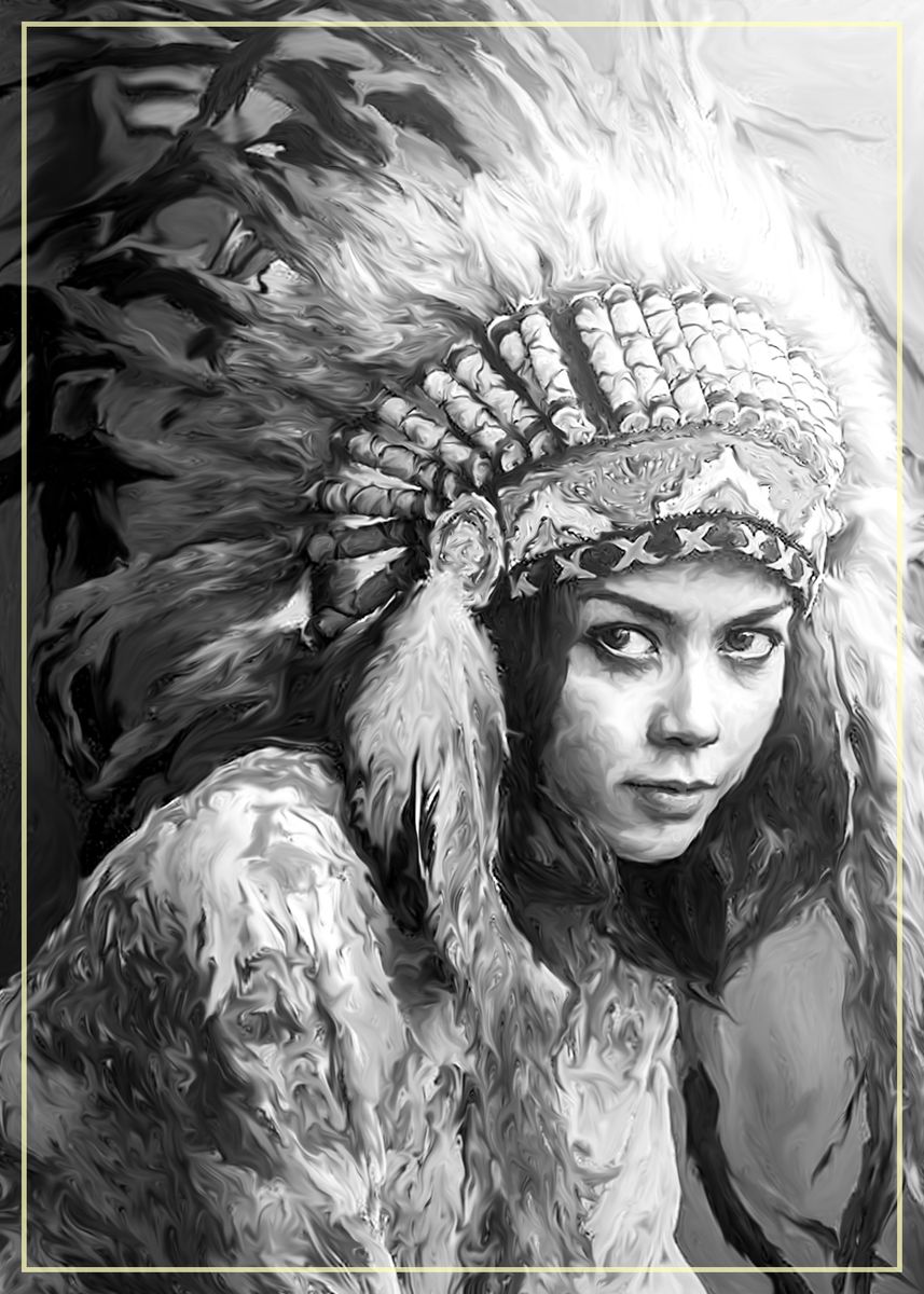 'Indigenous' Poster, picture, metal print, paint by 3F0 Study | Displate