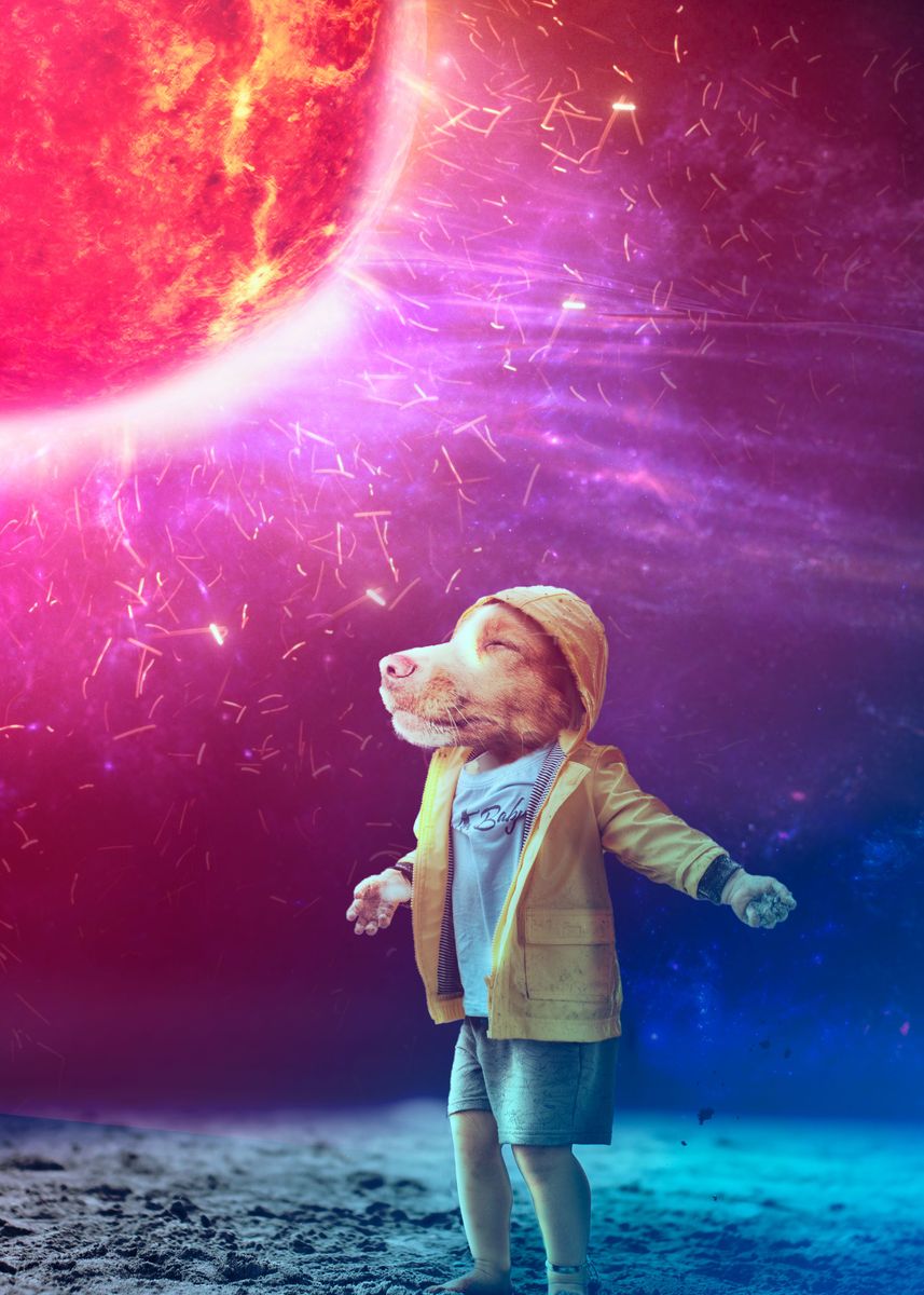 'Galaxy Dog' Poster by Procrastinartist | Displate