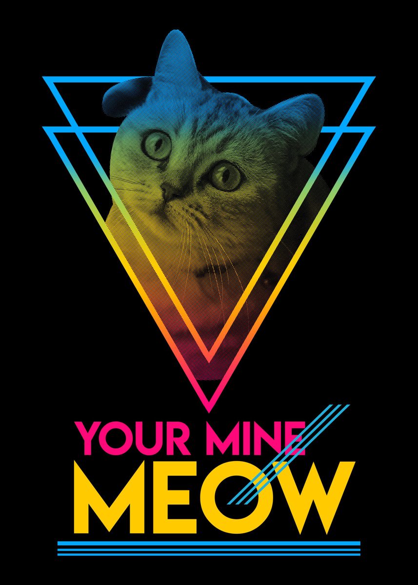 'Your mine Meow' Poster, picture, metal print, paint by John DonJoe ...