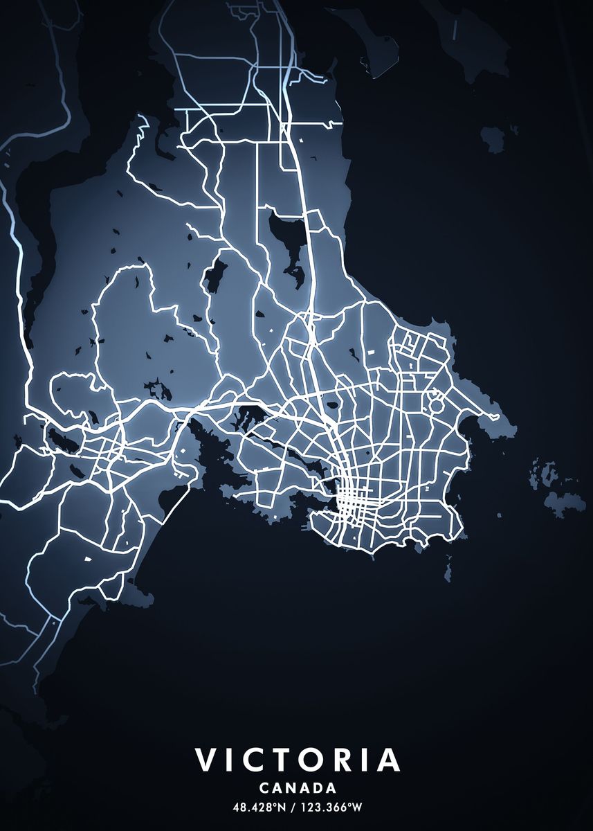 'Victoria Map Posters' Poster by Merah Djoeang | Displate