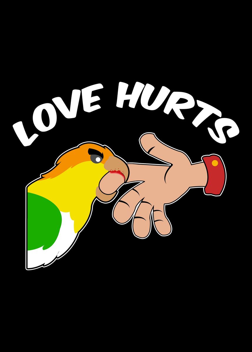 'Love Hurts' Poster, picture, metal print, paint by John DonJoe | Displate