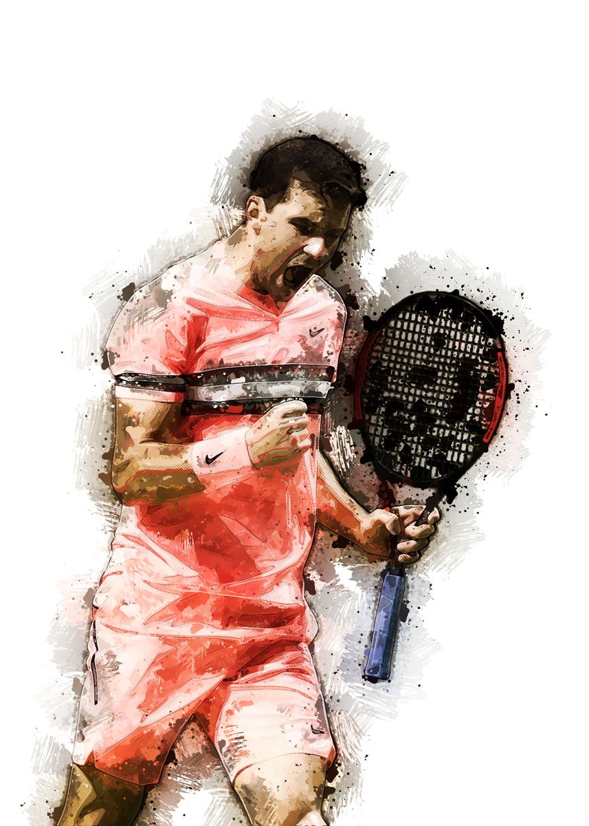 'Grigor Dimitrov' Poster by VEC Group | Displate