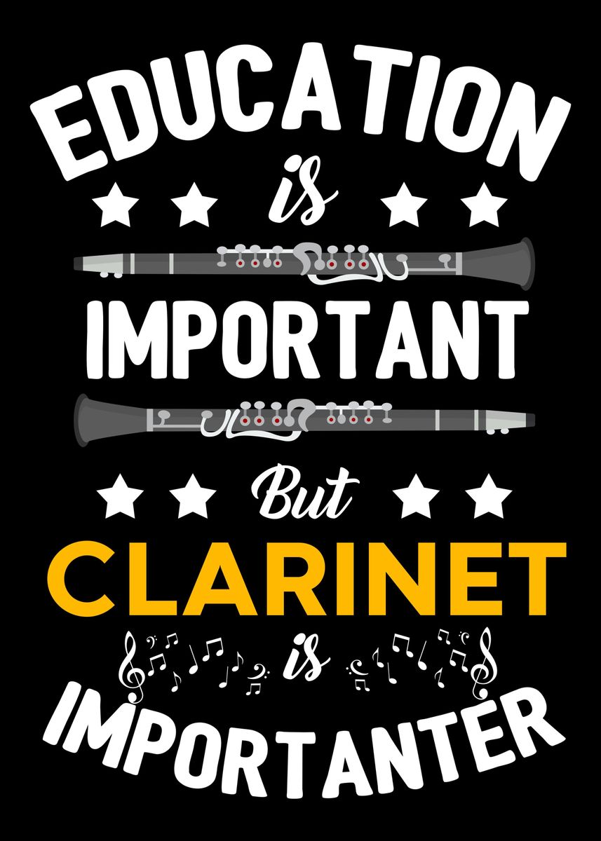 'clarinet' Poster, picture, metal print, paint by Hexor | Displate