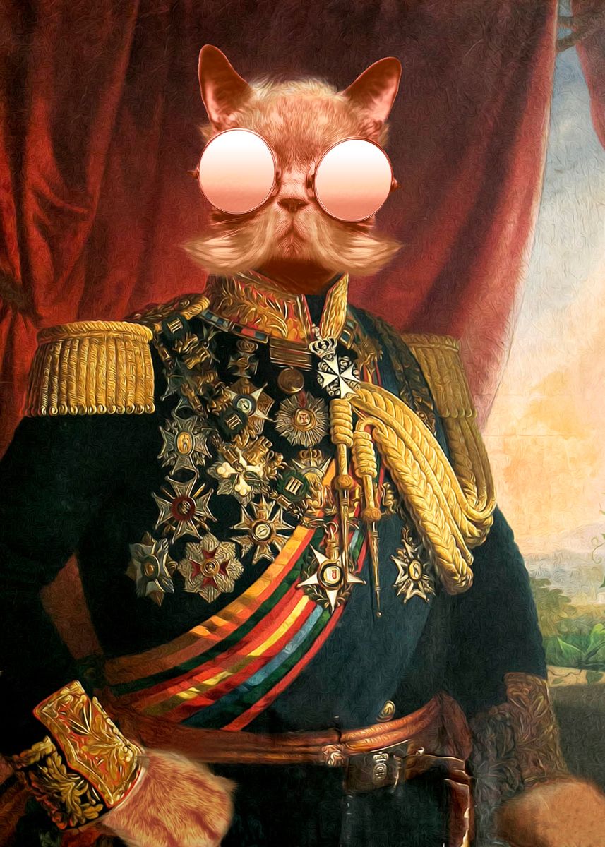 'Duke Cat' Poster, picture, metal print, paint by Belchior Canizo ...