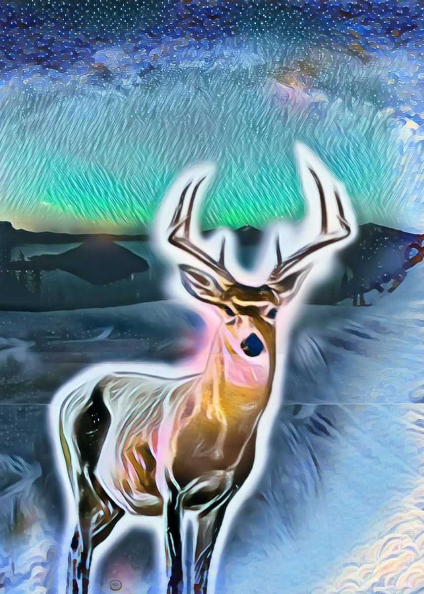 'Fantasy Deer' Poster by Restu Ibu | Displate