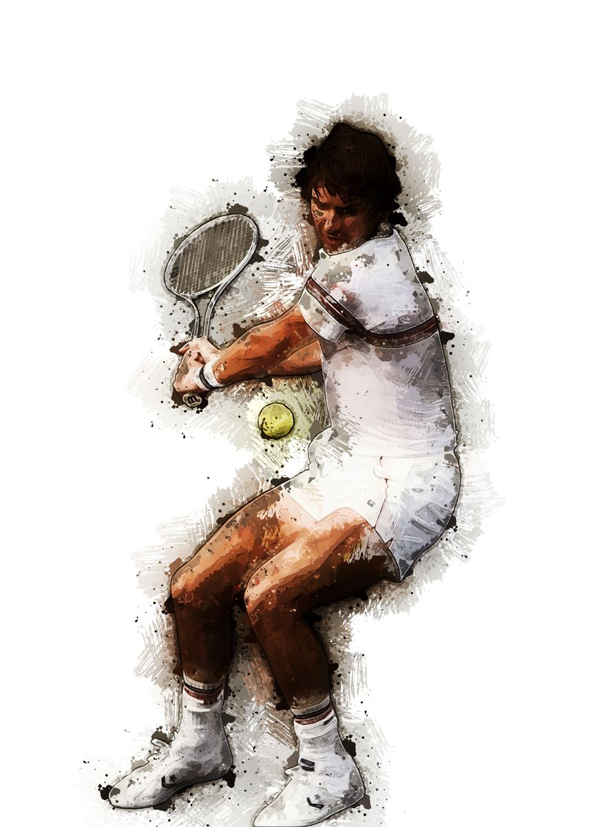 'Jimmy Connors' Poster, picture, metal print, paint by VEC Group | Displate