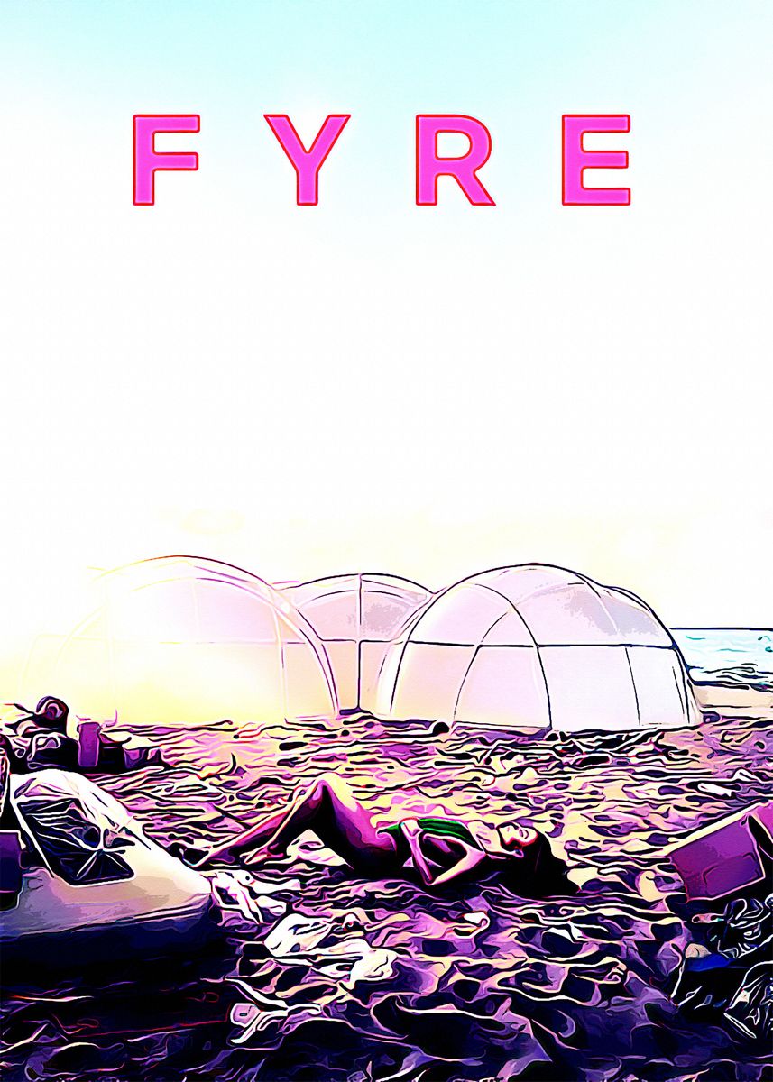'Fyre' Poster, picture, metal print, paint by Katerina Lim | Displate