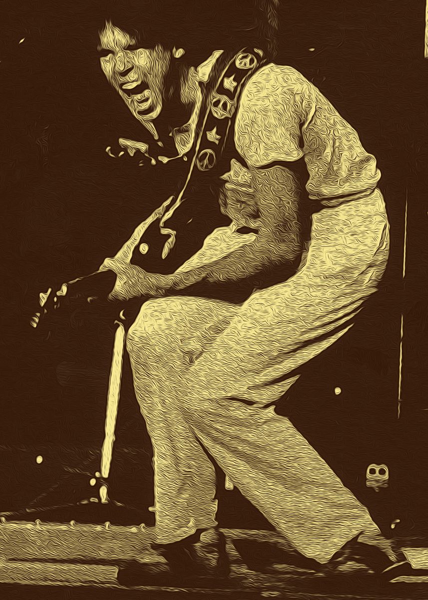 'Neil Young Retro Vintage 8' Poster, picture, metal print, paint by ...