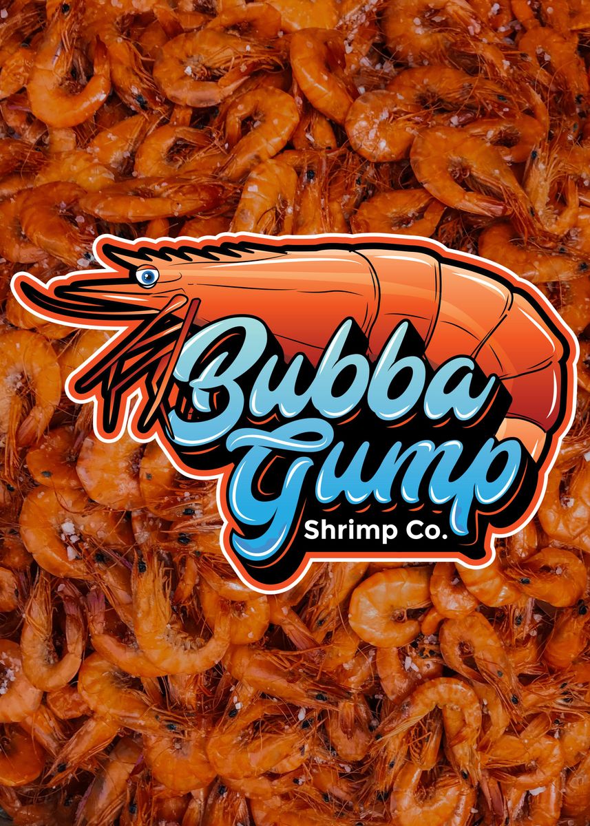 'Bubba Gump' Poster, picture, metal print, paint by Baun Studios | Displate