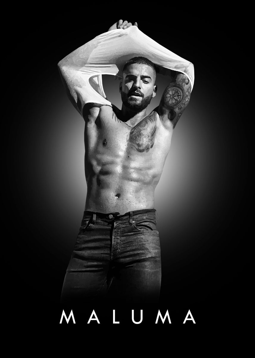 'Maluma' Poster, picture, metal print, paint by Bo Kev | Displate