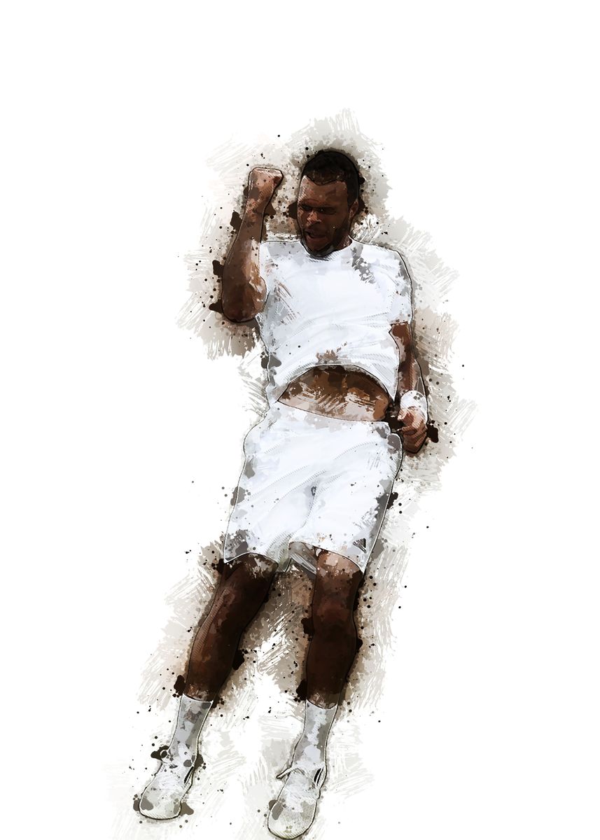 'Jo Wilfried Tsonga' Poster, picture, metal print, paint by VEC Group ...