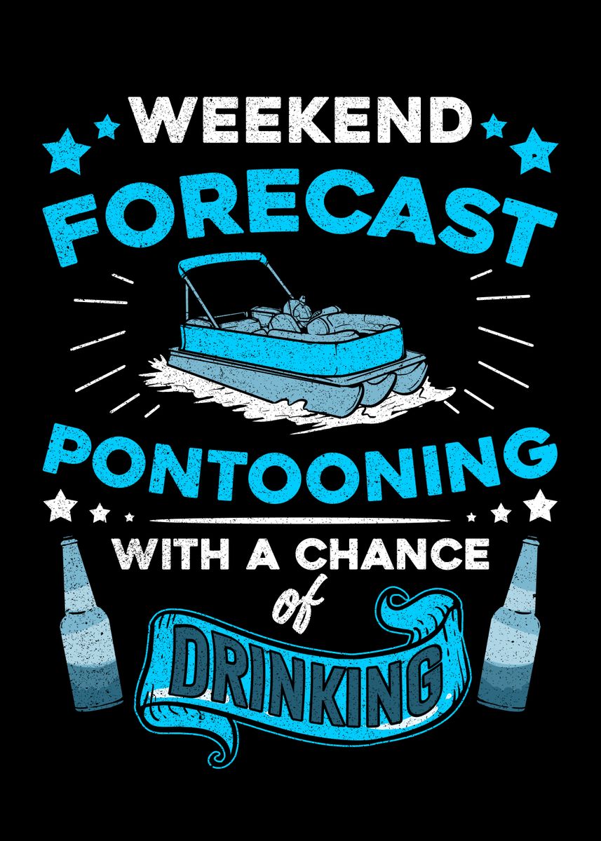 'Pontoon Motorboating' Poster, picture, metal print, paint by Florian ...