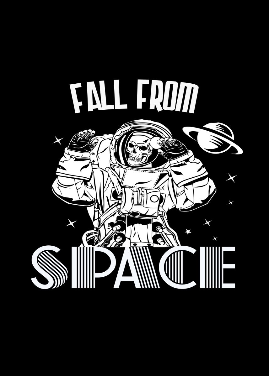 'Fall from Space' Poster, picture, metal print, paint by StonerPlates ...