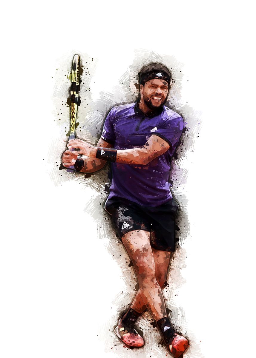 'Jo Wilfried Tsonga' Poster, picture, metal print, paint by VEC Group ...