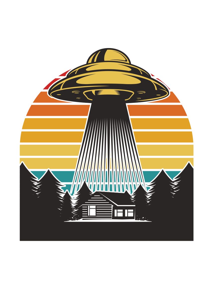 'UFO' Poster, picture, metal print, paint by ZS C O M M E R C E | Displate
