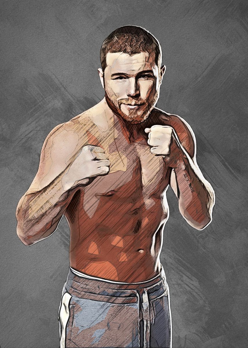 'Saul Alvarez' Poster, picture, metal print, paint by ONONMADE STUDIO ...
