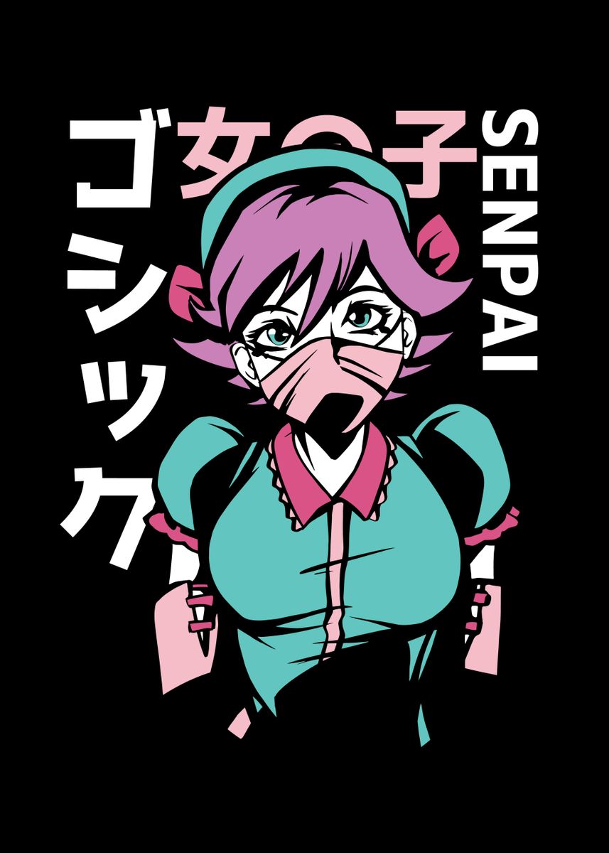 'Senpai' Poster, picture, metal print, paint by StonerPlates | Displate