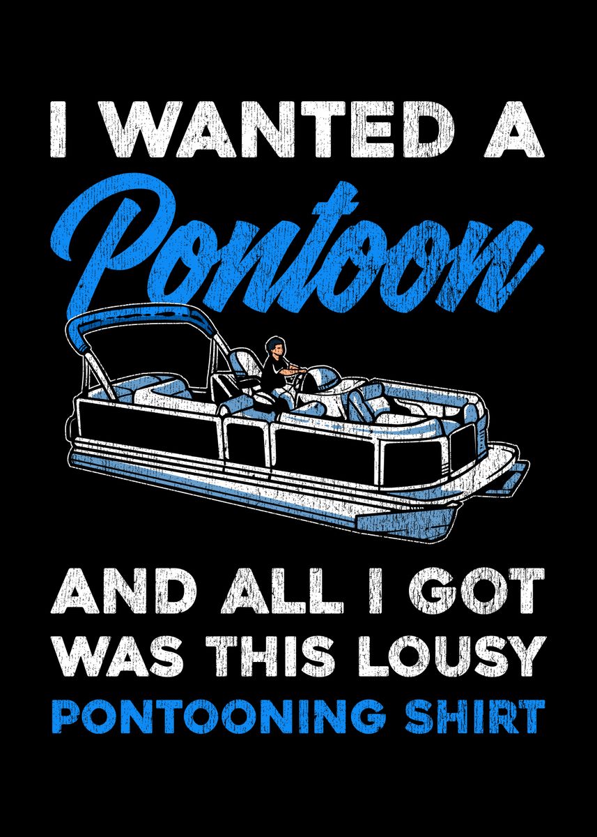 'Pontoon Motor Boating Pont' Poster, picture, metal print, paint by ...